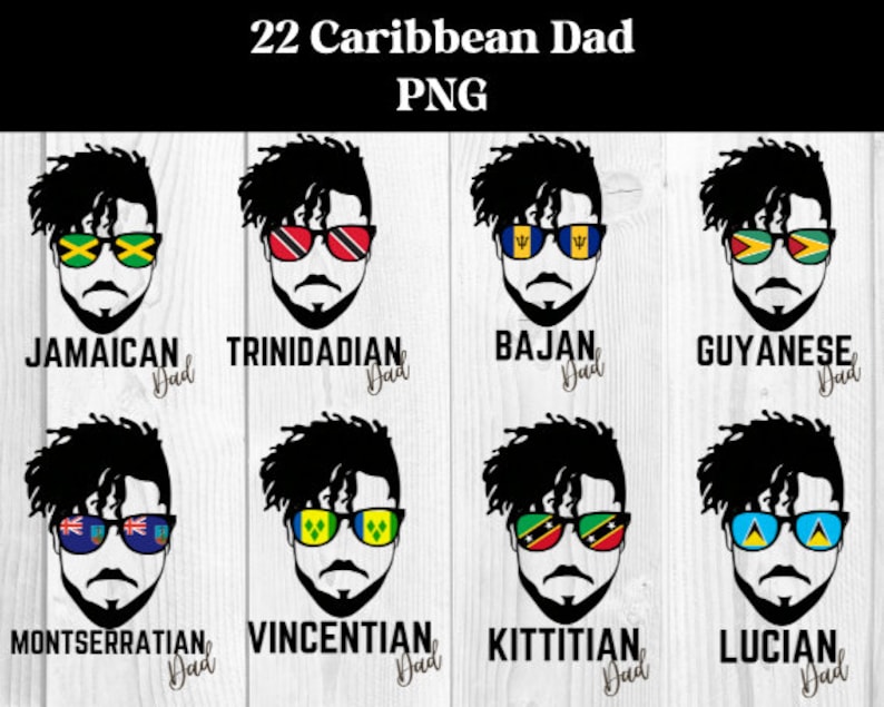 Caribbean Dad PNG, Caribbean Man Png, Printable, Cricut & Silhouette ...