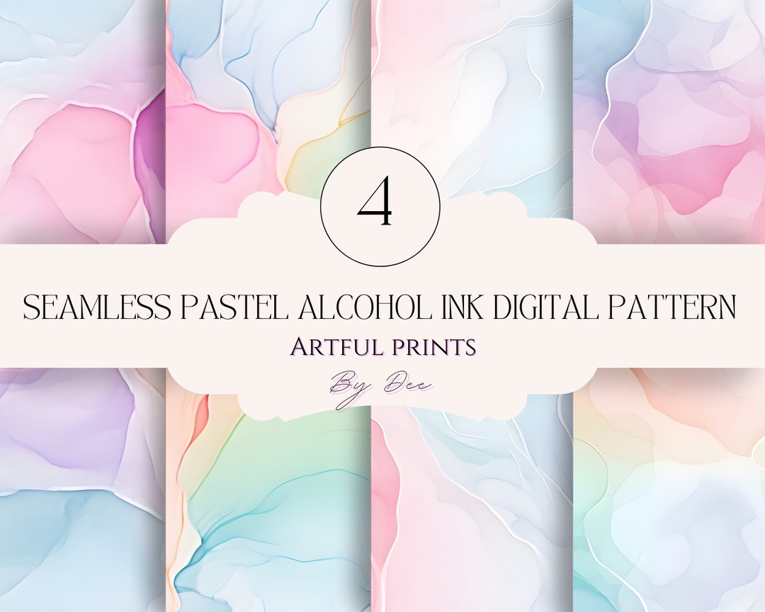 SEAMLESS Pastel Alcohol Ink Digital Pattern| Digital Download ...