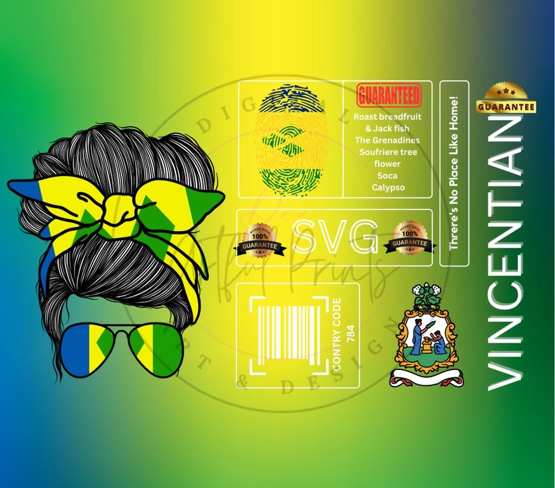 Vincentian 20oz Skinny Tumbler Wrap| St. Vincent Tumbler Wrap| St ...