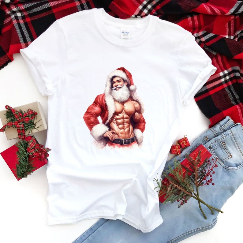 Sexy Santa PNG, Cool Santa Art, Funny Christmas Downloadable Santa ...