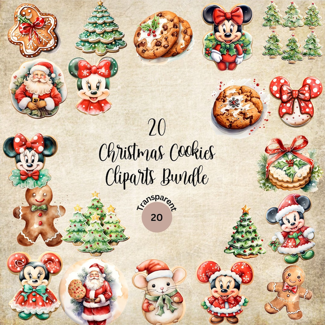Christmas Cookies Clipart, Christmas Clip Art, Watercolor Clip Art ...