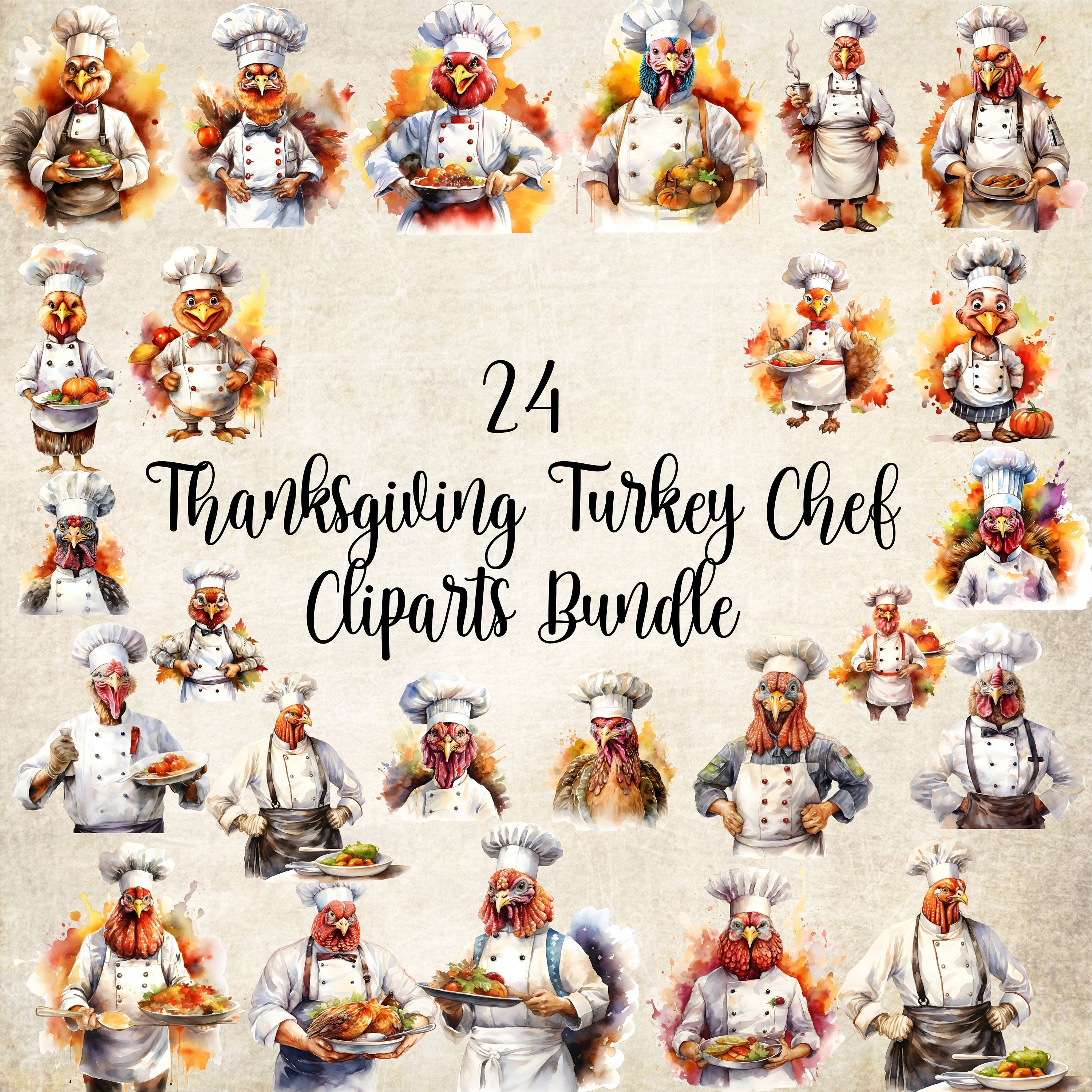 Thanksgiving Clipart Mega Bundle Holiday Meal Illustrations ...