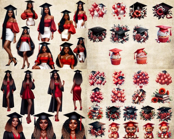 The Ultimate Graduation Clipart Bundle, Graduation Ceremony Graphics ...