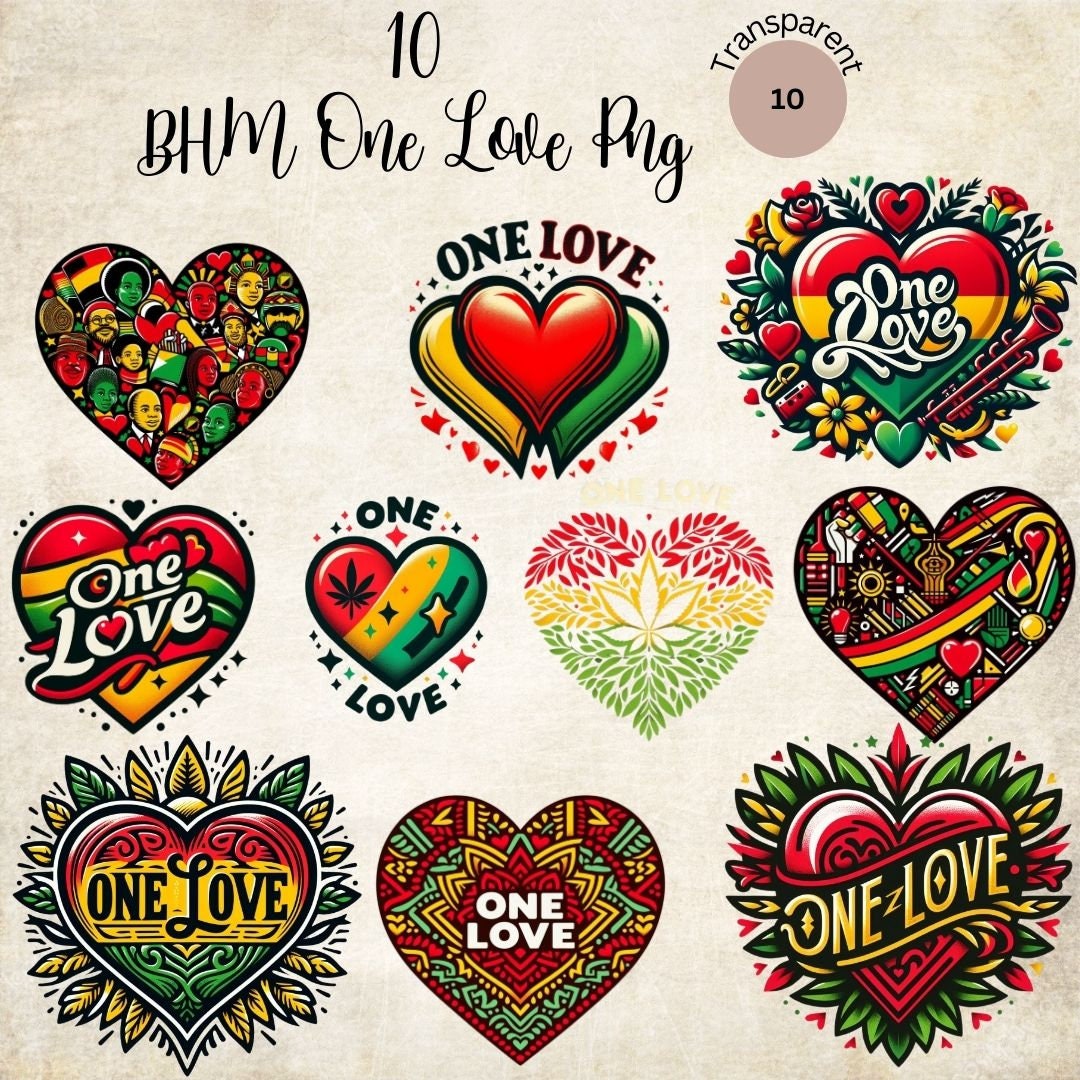 10 Black History Heart Png| One Love Png| Black History Clipart| BMH ...