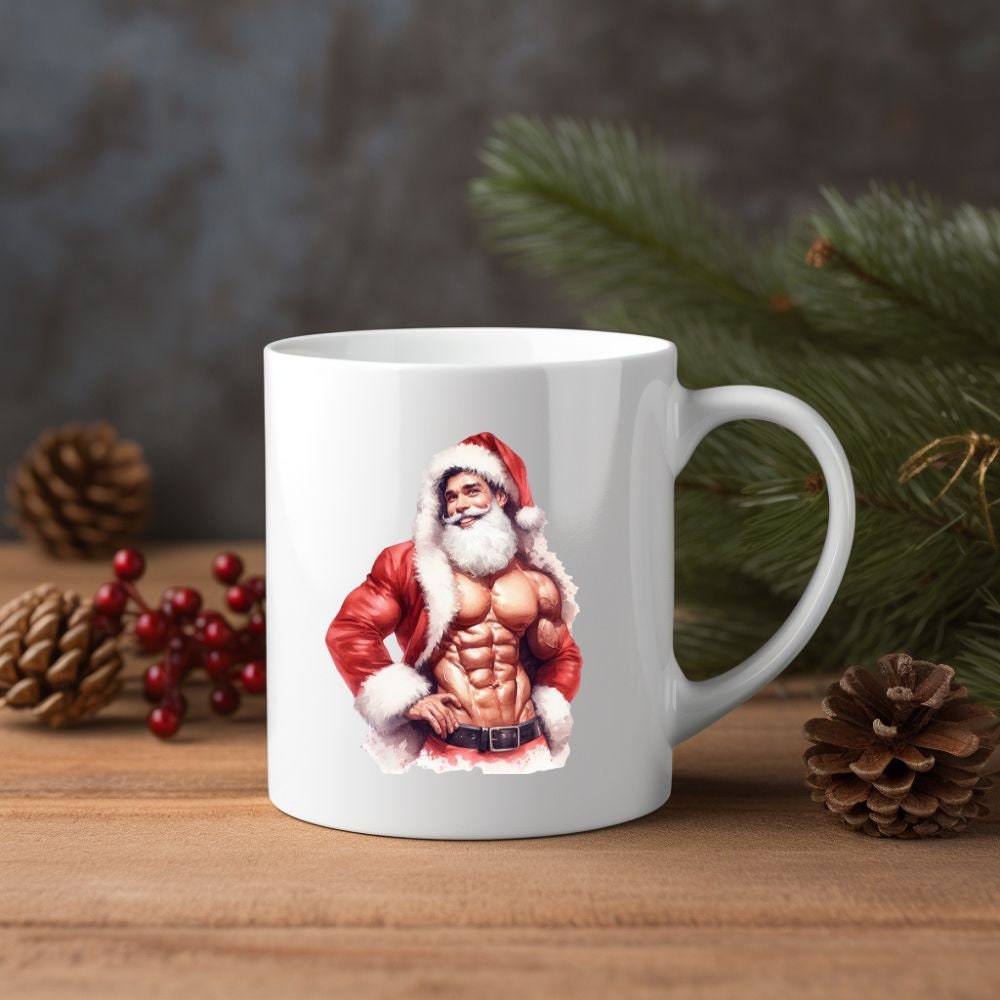 Sexy Santa PNG, Cool Santa Art, Funny Christmas Downloadable Santa ...