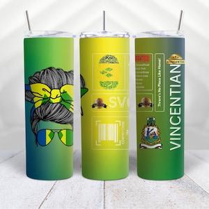 Vincentian 20oz Skinny Tumbler Wrap| St. Vincent Tumbler Wrap| St ...