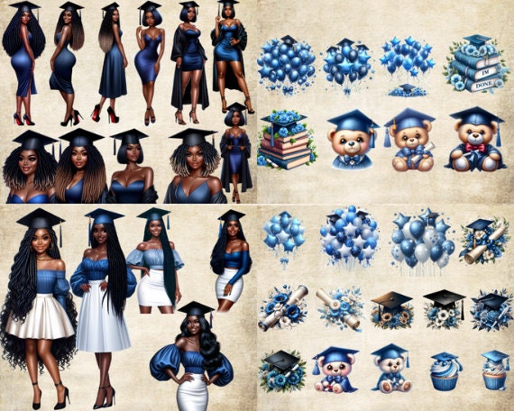 The Ultimate Graduation Clipart Bundle, Graduation Ceremony Graphics ...