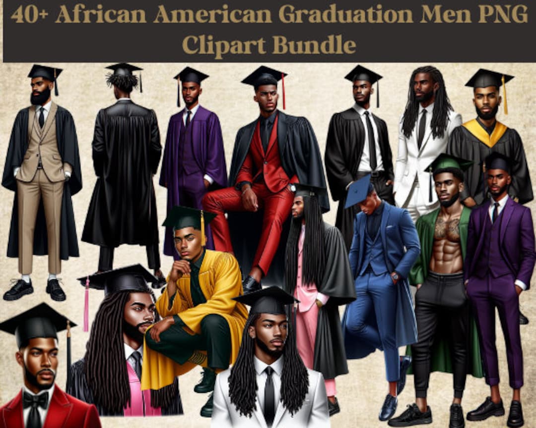 Graduation Clipart, African American Graduating Boys, School Clipart ...