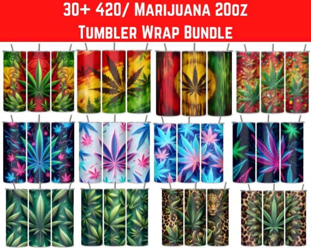 420weed Skinny Tumbler Wrap Bundle, Sublimation Design, Marijuana ...