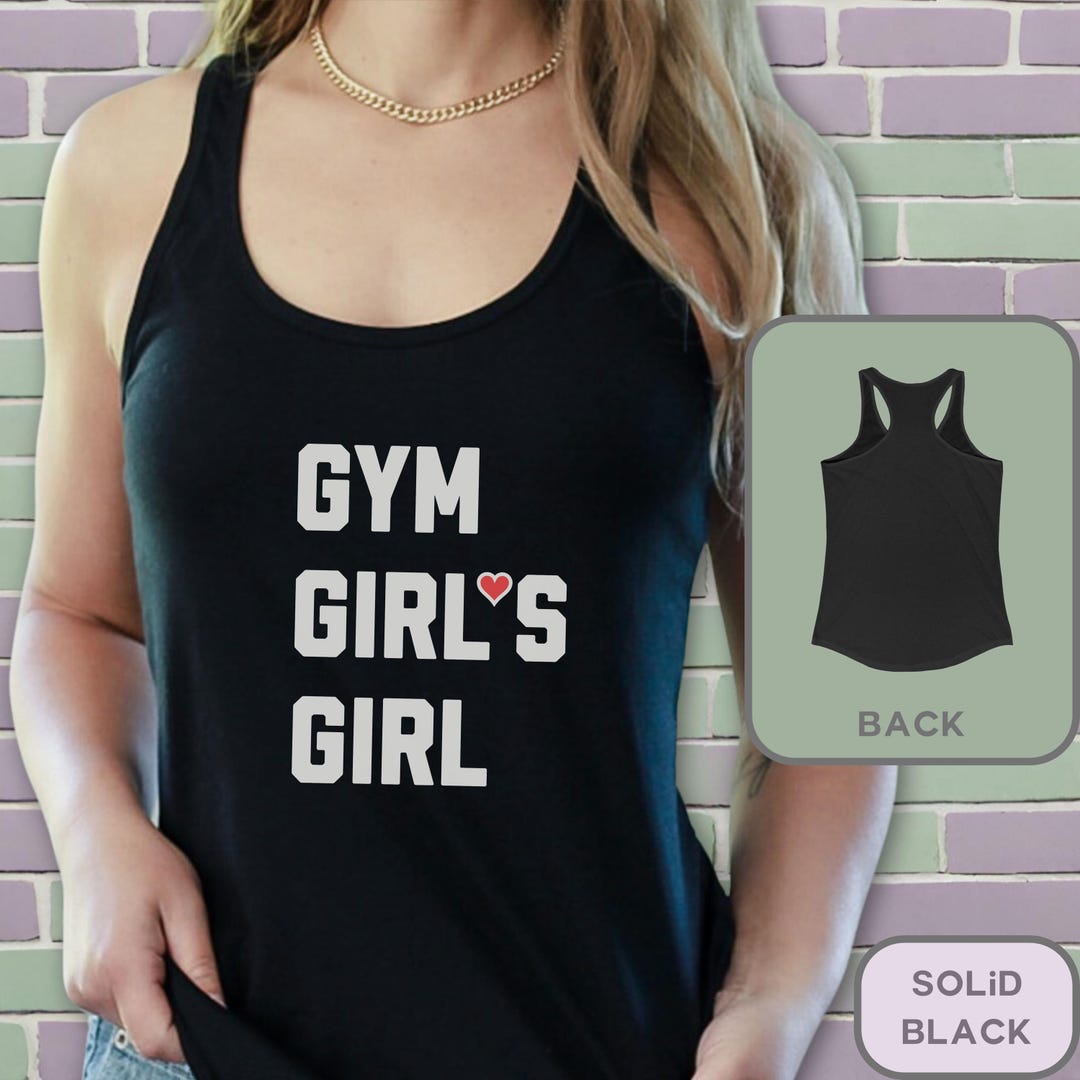 Gym Girl's Girl Workout Tank Top Shirt, Funny Fitness Racerback ...