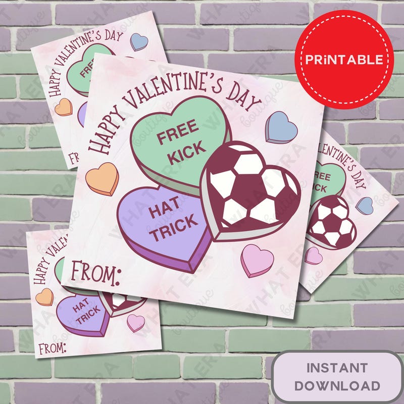 Soccer Valentine - Etsy