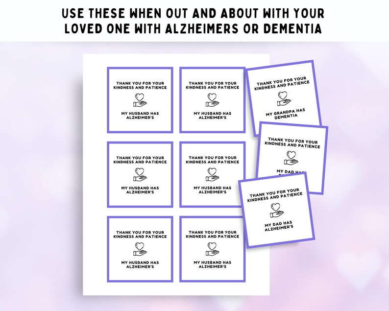 Alzheimer's Companion Card for Men (printable PDF) - Etsy