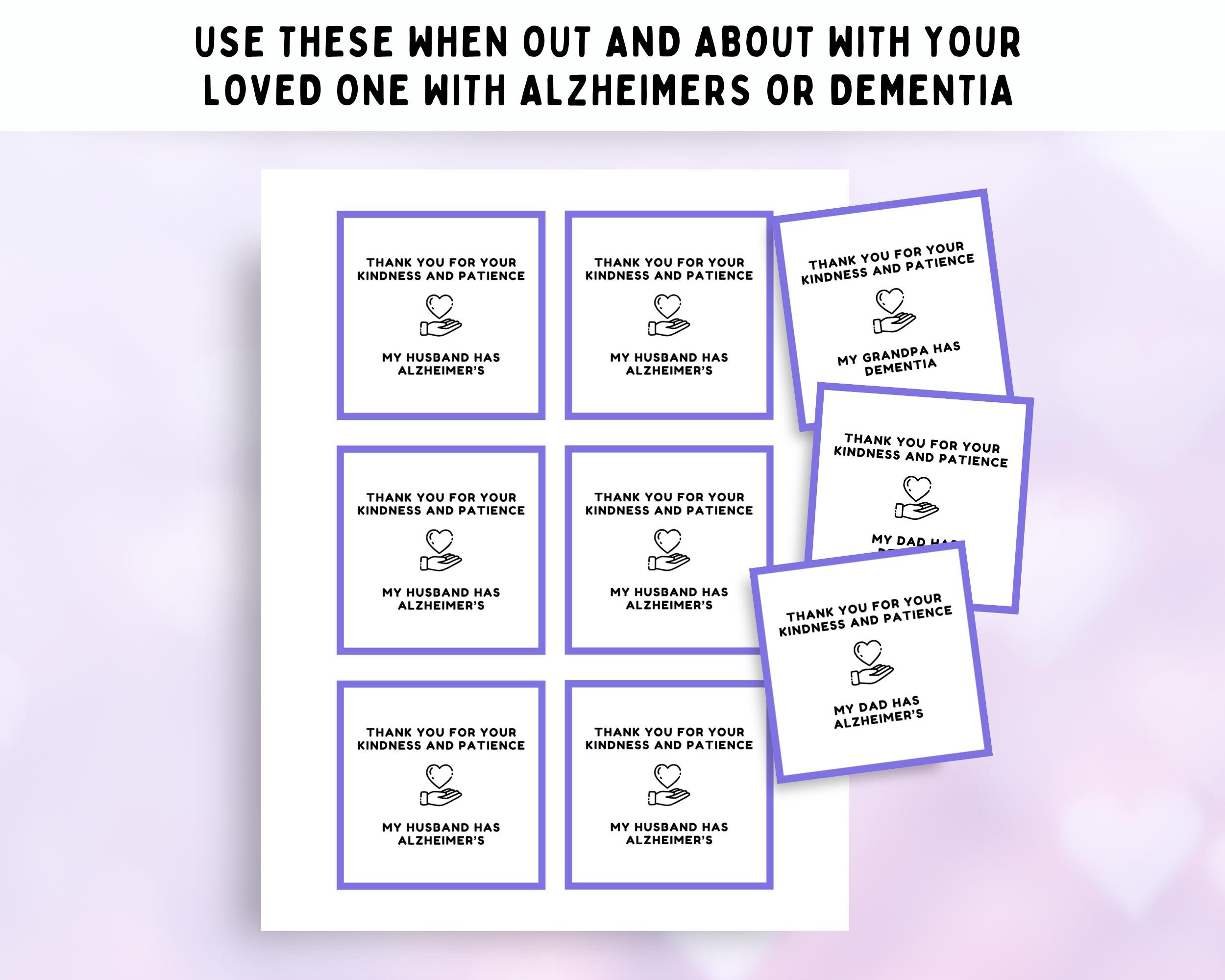 Alzheimer's Companion Card for Men (printable PDF) - Etsy