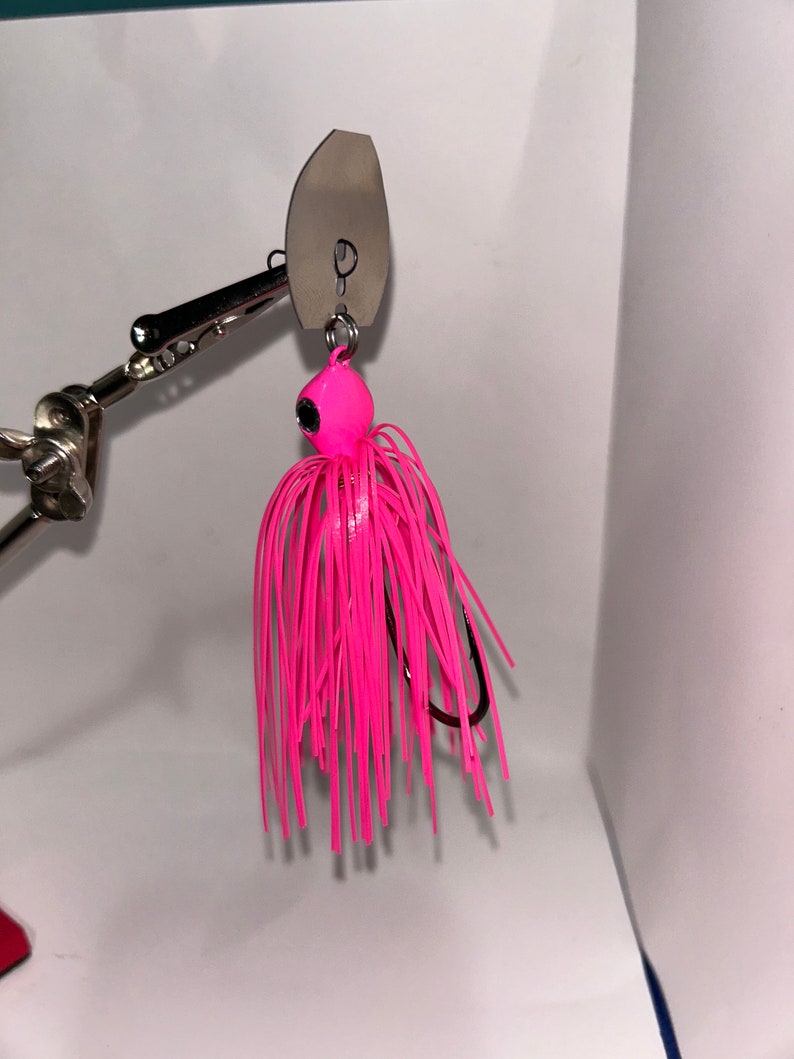 Adam's Baits Custom Hot Pink Bladed Jig. Perfect for Spring and Summer ...
