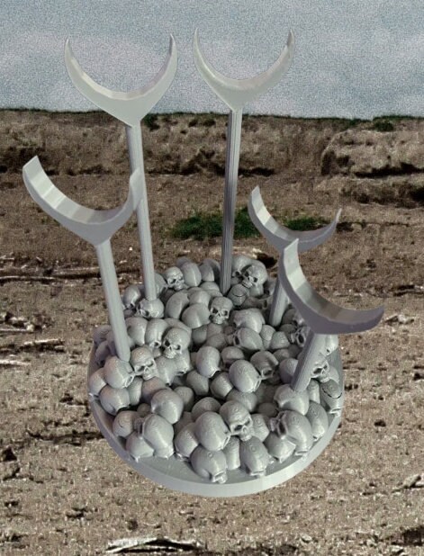 5 Post Pile of Skulls Display Stand for Articulated Creatures - Etsy