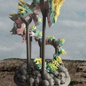 5 Post Pile of Skulls Display Stand for Articulated Creatures - Etsy