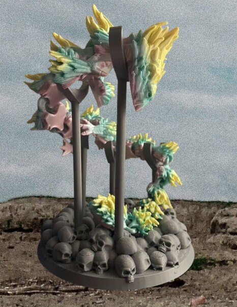 5 Post Pile of Skulls Display Stand for Articulated Creatures - Etsy