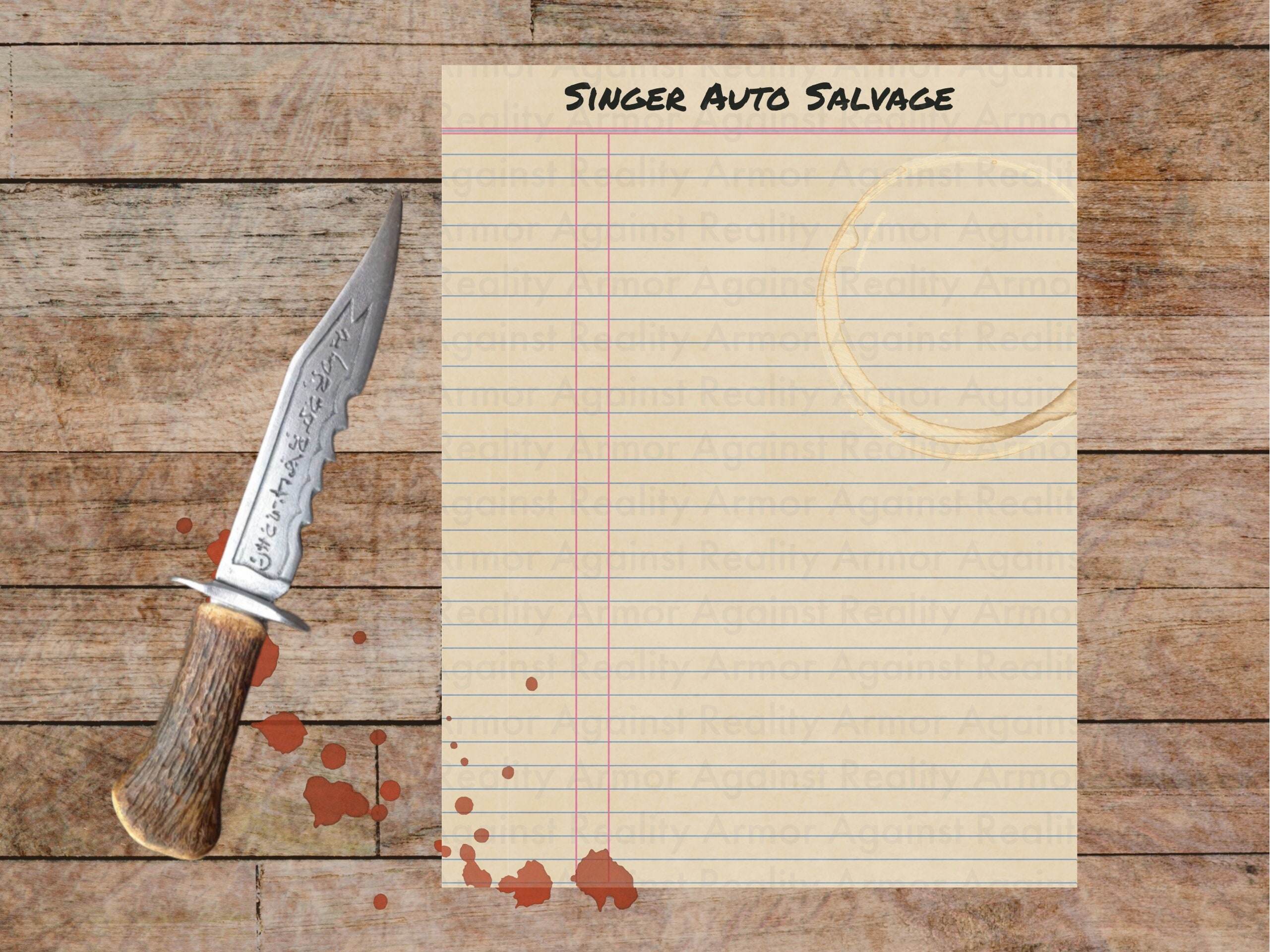 Printable SPN Singer Auto Hunter 3 Column to Do List Download - Etsy