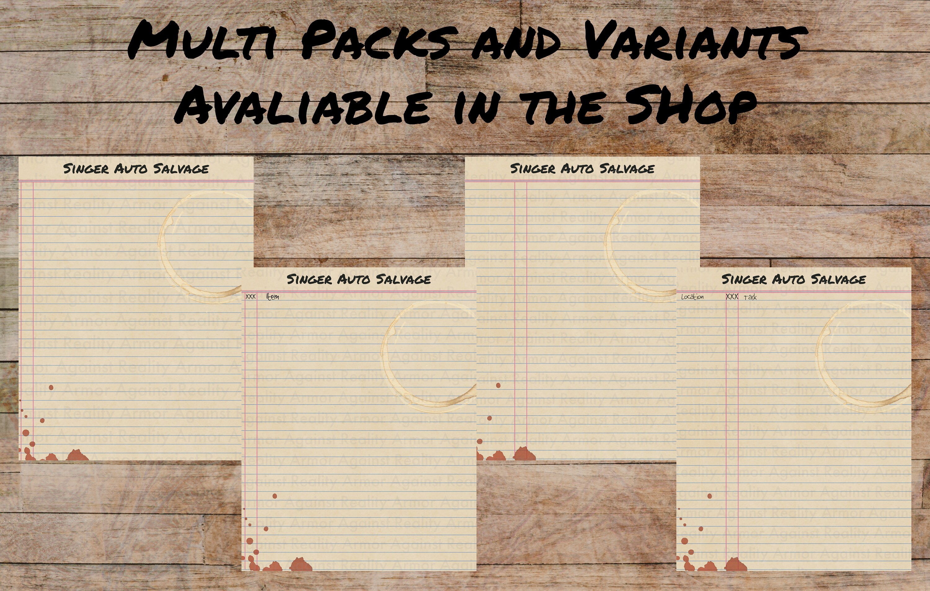 Printable SPN Singer Auto Hunter 2 Column Checklist Download - Etsy