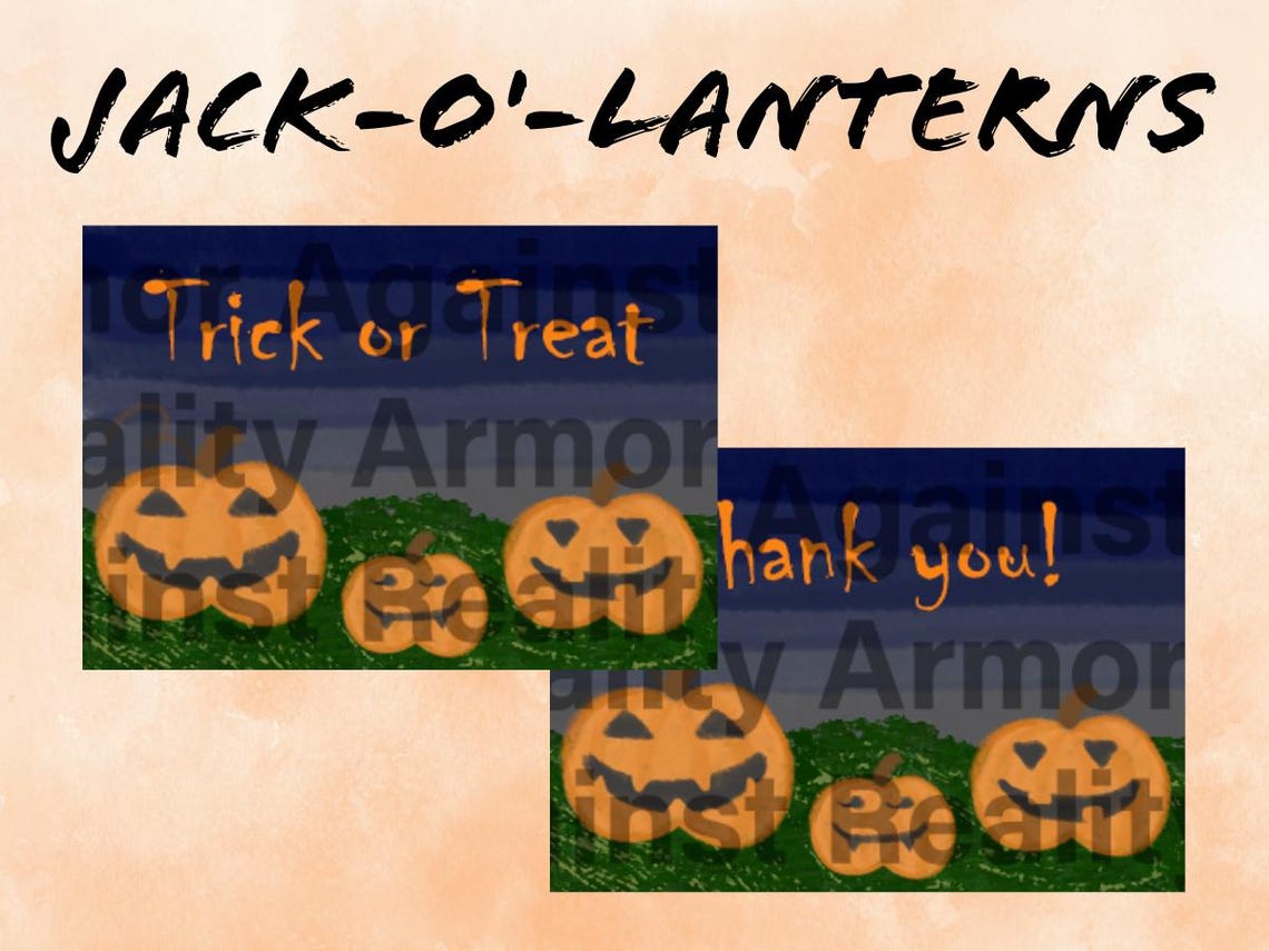 Halloween Trick or Treat Cards for Communication Assistance - 2 Pack ...