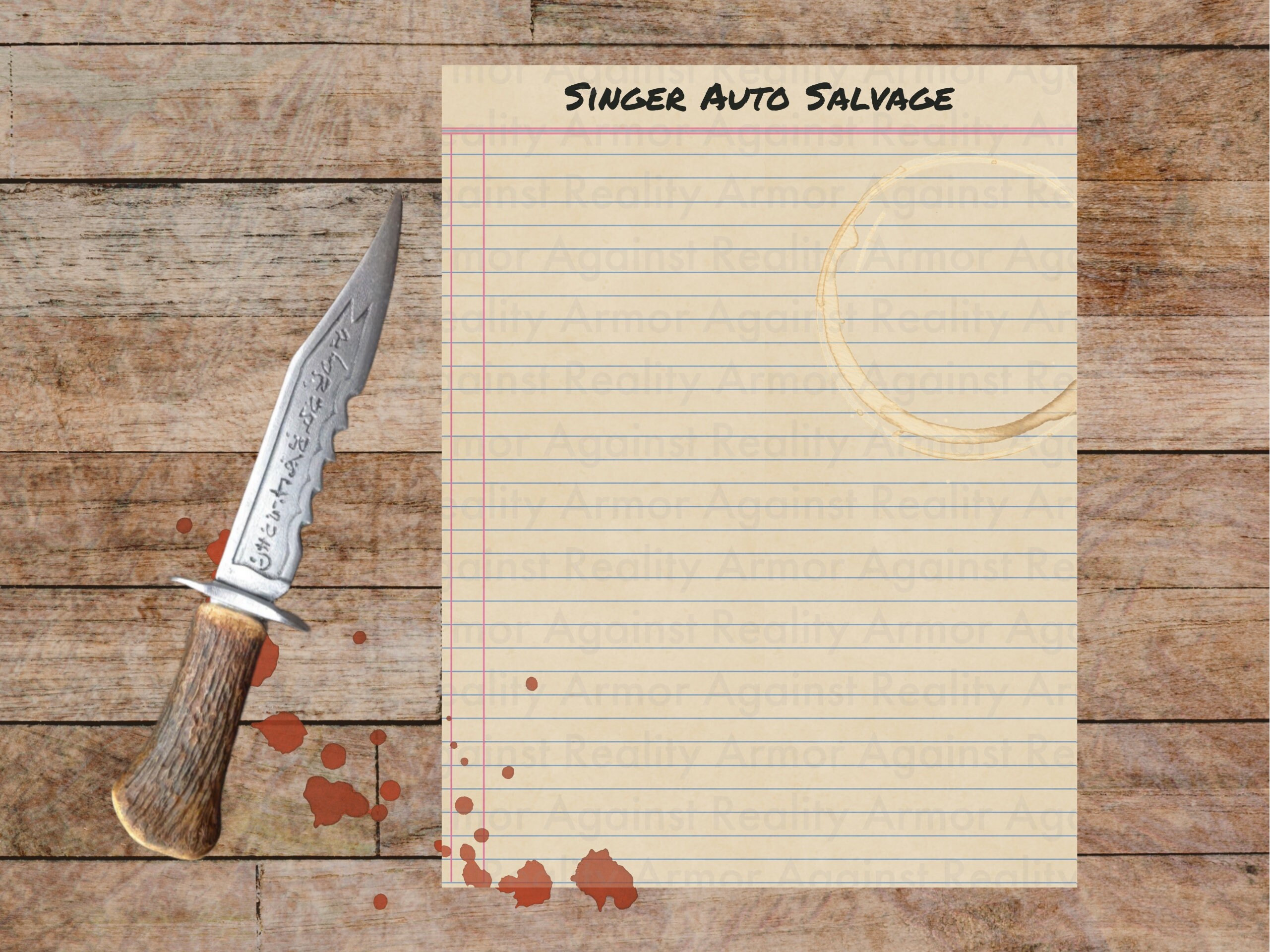 Printable SPN Singer Auto Hunter 2 Column Checklist Download - Etsy