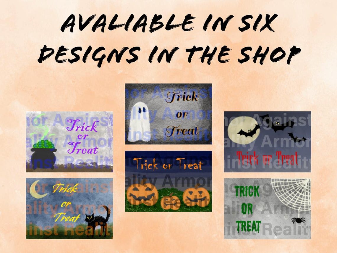 Halloween Trick or Treat Cards for Communication Assistance - 2 Pack ...