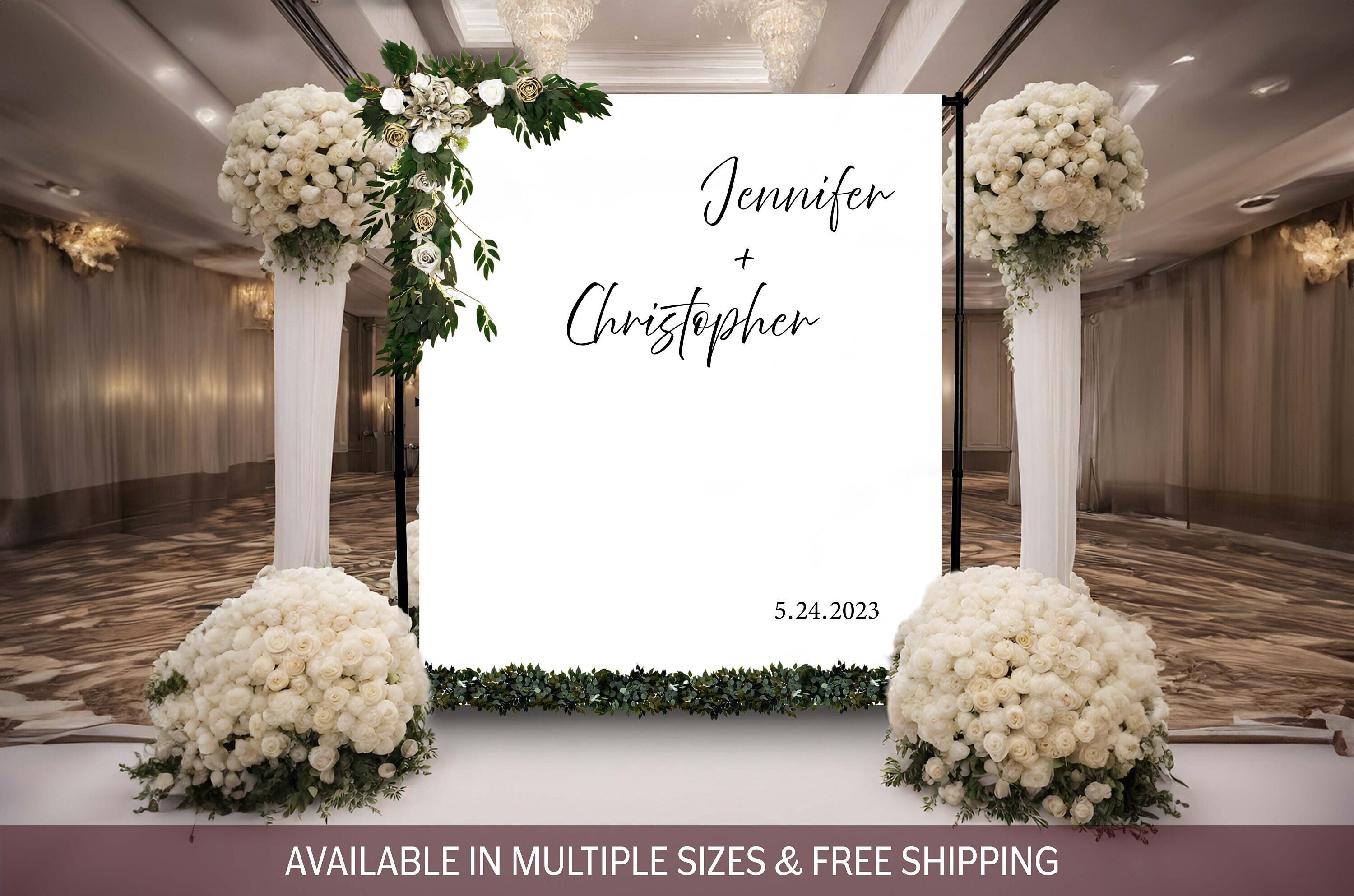 Custom Backdrop Wedding Sign | Wedding Backdrop | Wedding Decor ...