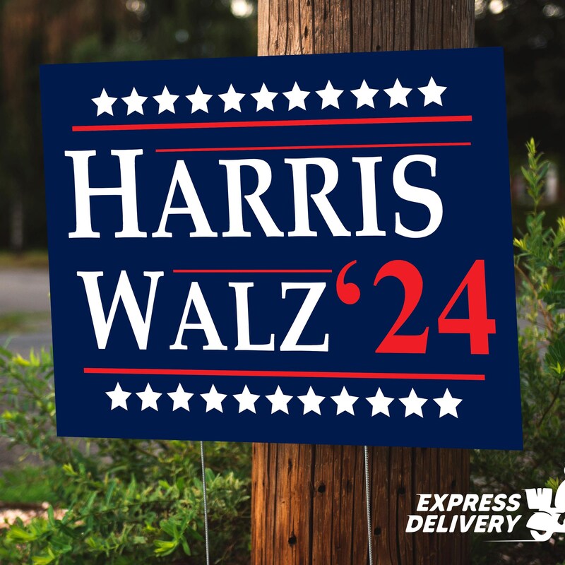 Harris Walz Yard Signs - Etsy