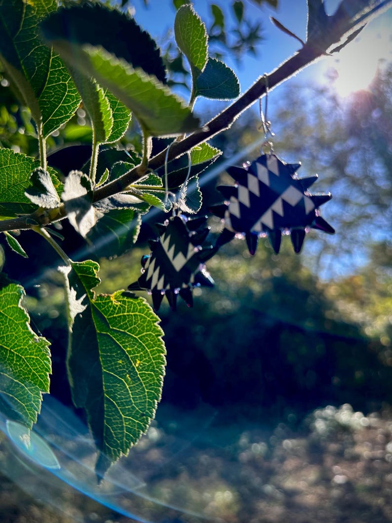 Abalone Iridescent Spiky Triangles - Etsy