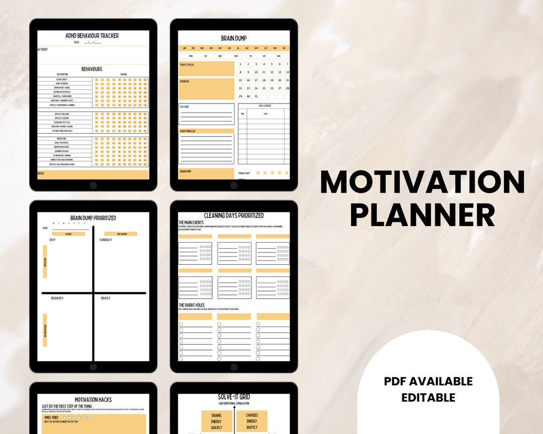 Motivation Planner Digital Planner 2024 2025 Undated Digital Planners ...