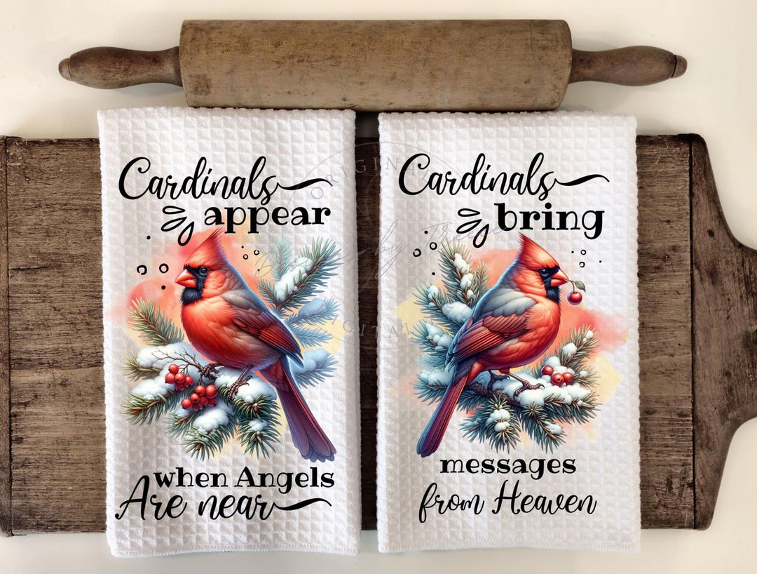 Holiday Cardinal Kitchen Towel PNG Sublimation Design (digital Download ...