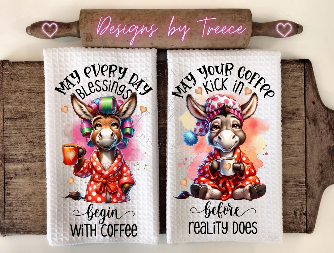 Funny Donkey Kitchen Towel Sublimation Design (digital PNG) - Etsy