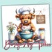 Highland Cow Baking Therapy | Baker Chef - Cookies | 20oz Tumbler Wrap ...