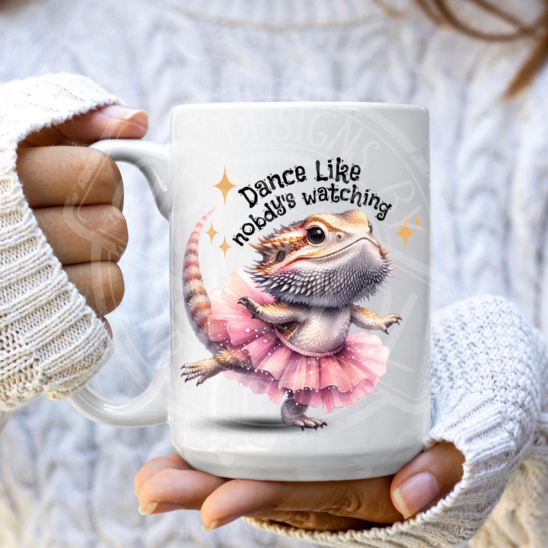 Bearded Dragon Ballerina Cute Digital PNG Design Adorable Reptile ...