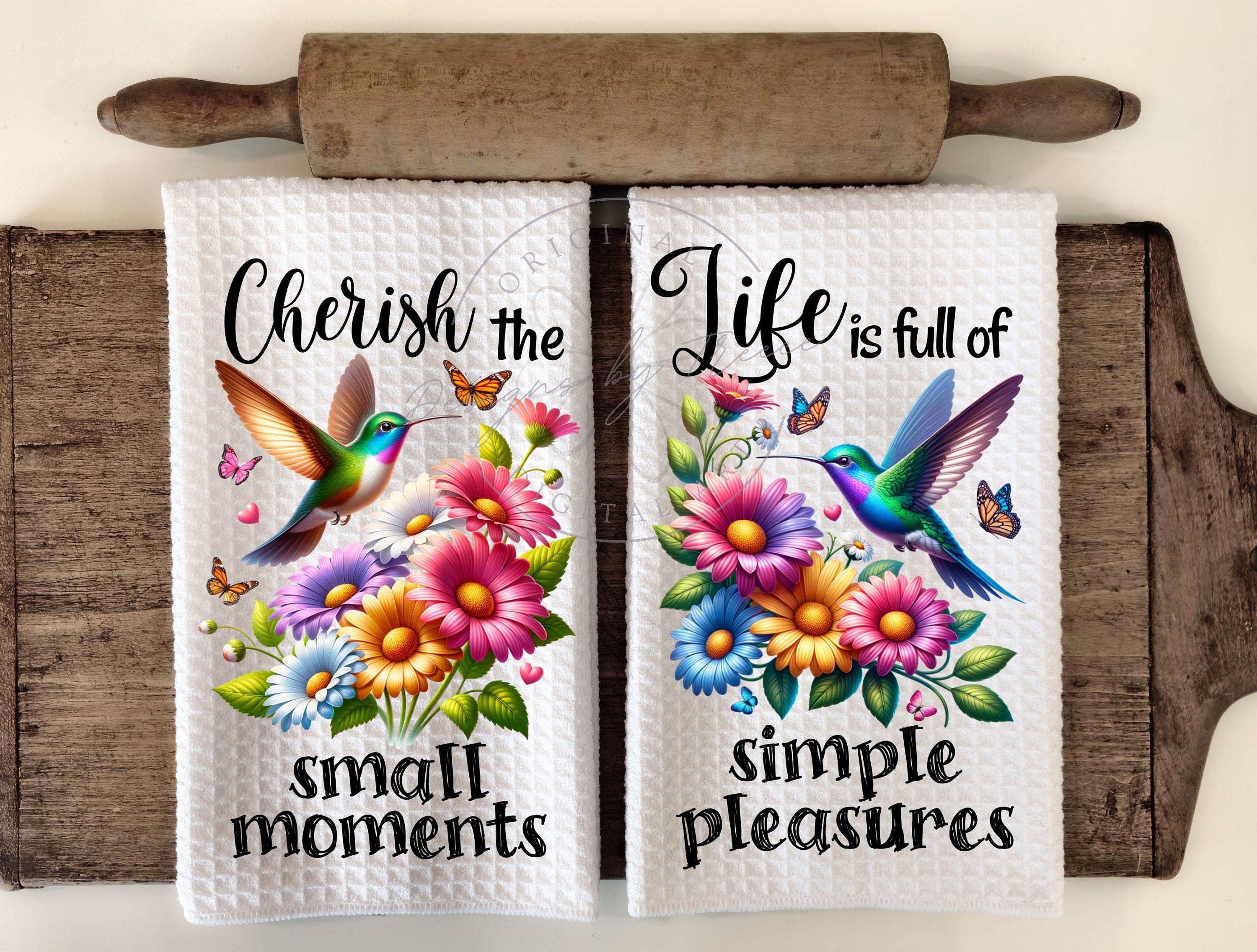 Hummingbird Inspirational Quote - Country Kitchen Hand Towel Apron ...