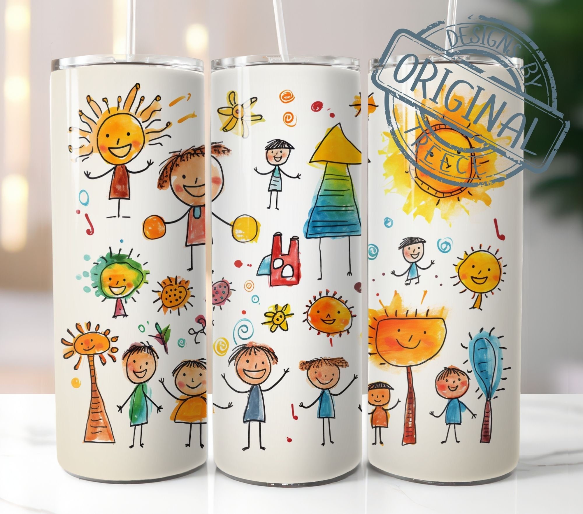 Random Stick Figures Kids Children Whimsical Funny Cute Sketch Design ...