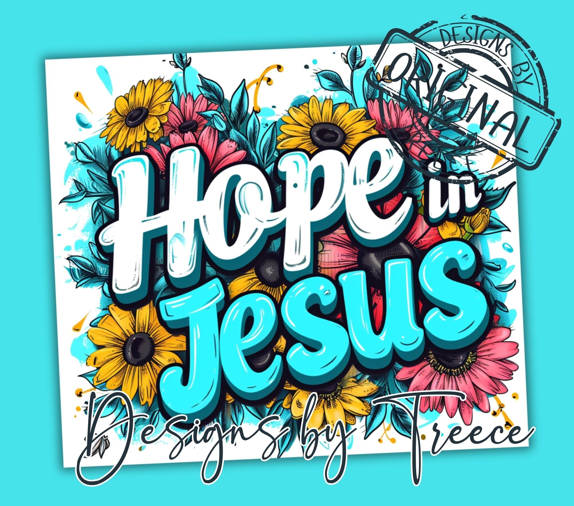 Hope in Jesus Christian Retro Comic Style - Instant Digital PNG ...