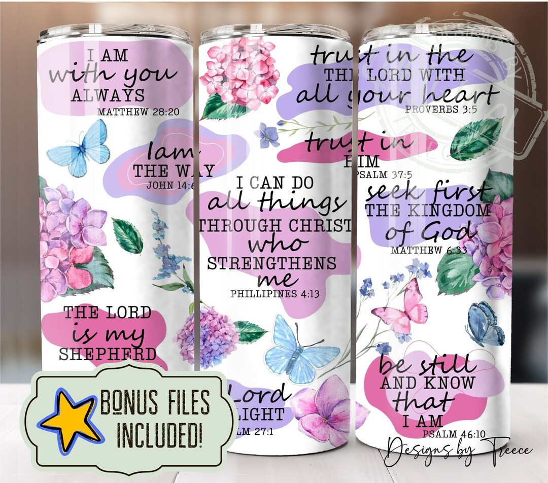 Seamless Jesus, Christian Bible Verse Psalms, Hydrangea 20 Oz Skinny ...