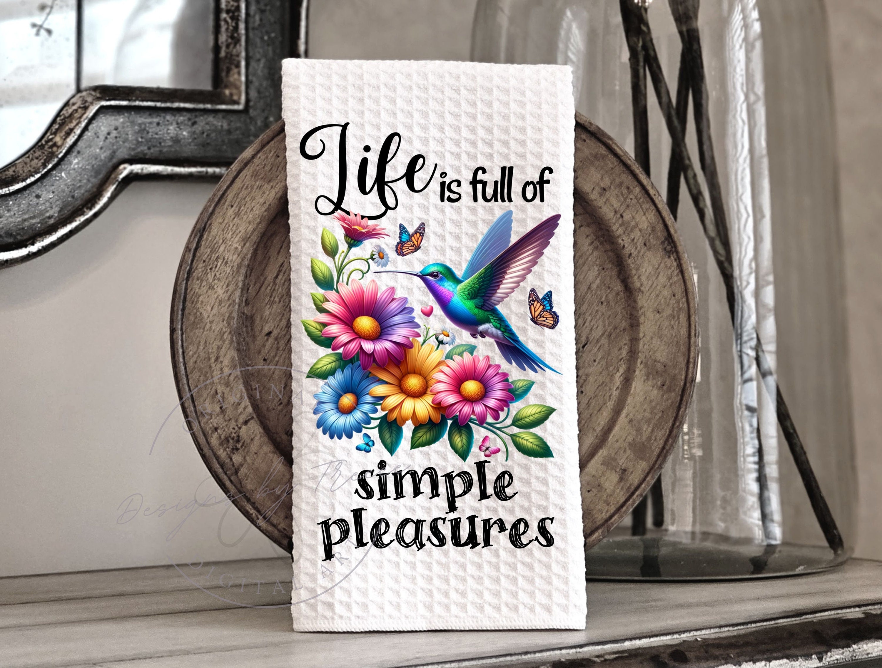 Hummingbird Inspirational Quote - Country Kitchen Hand Towel Apron ...