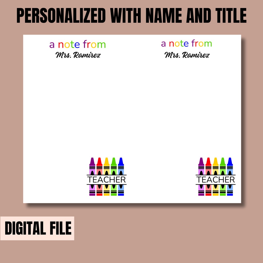 School Notepad, Custom School Stationary, School Staff Gifts, School ...