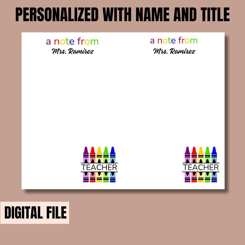 School Notepad, Custom School Stationary, School Staff Gifts, School ...