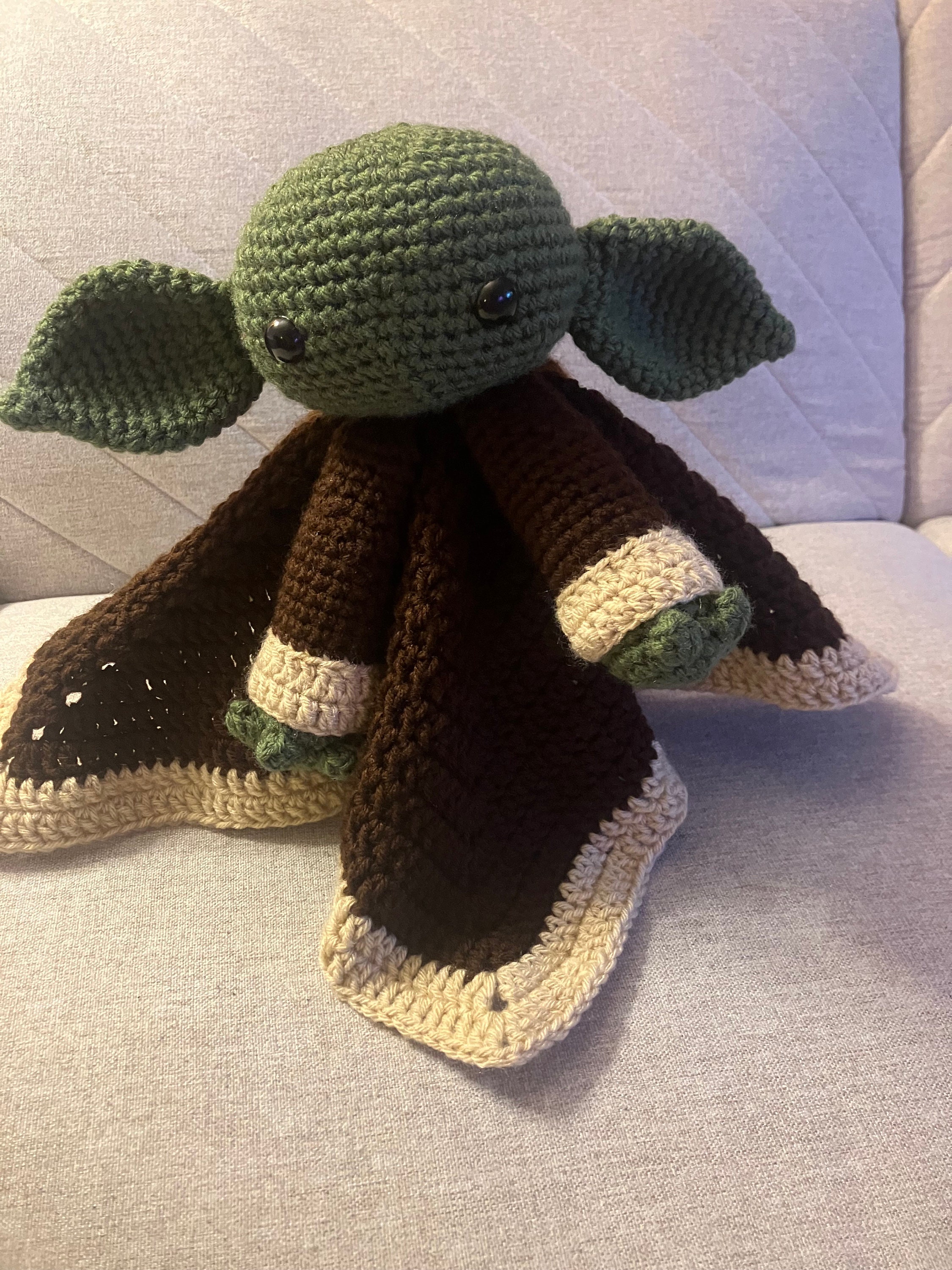 Baby Yoda Crochet Security Blanket - Etsy