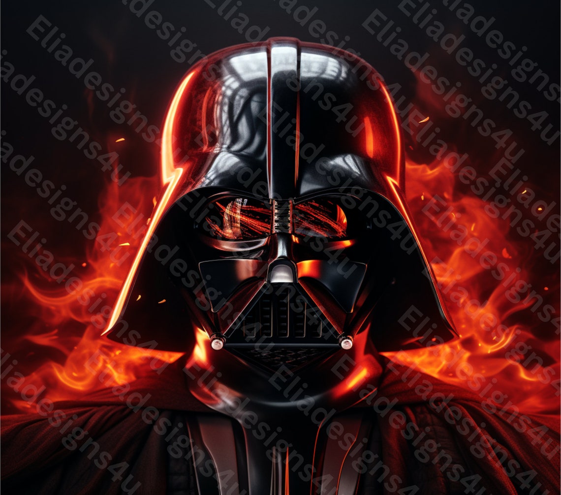 Darth Vader Design 20oz Sublimation Tumbler Designs, Red Dark Fire ...