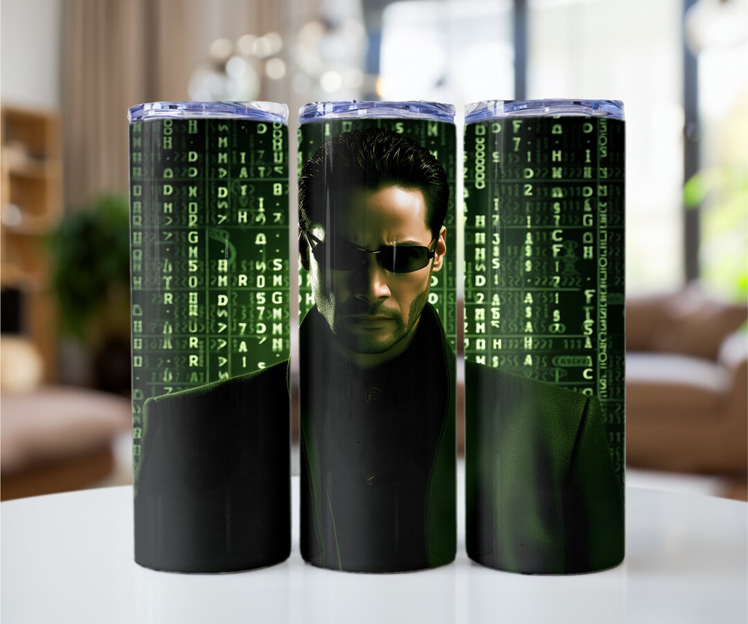 Matrix 20 Oz Skinny Tumbler Sublimation Design Matrix Code Tumbler Wrap ...