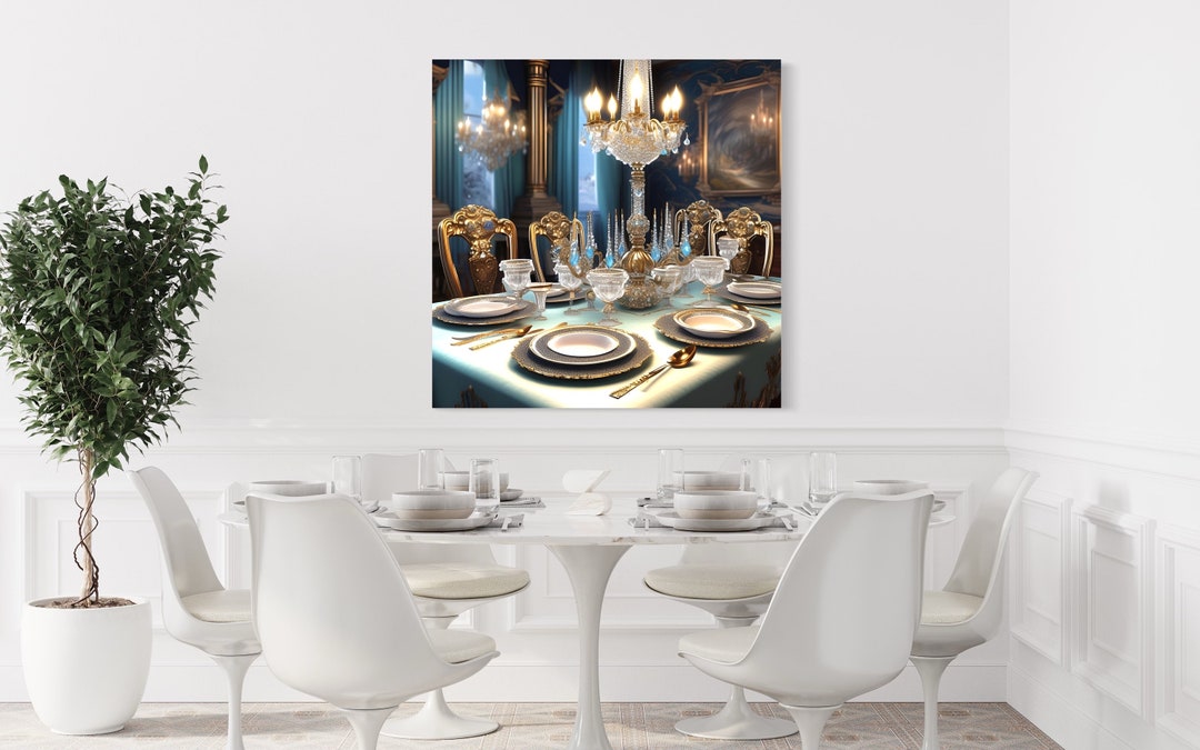 AI Art Dinner Table 4 Images Instant Download Wall Art Home Art ...