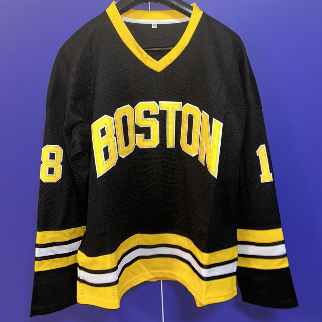 Boston Happy Gilmore 18 Adam Sandler 1996 Movie Stitched Men's Ice ...