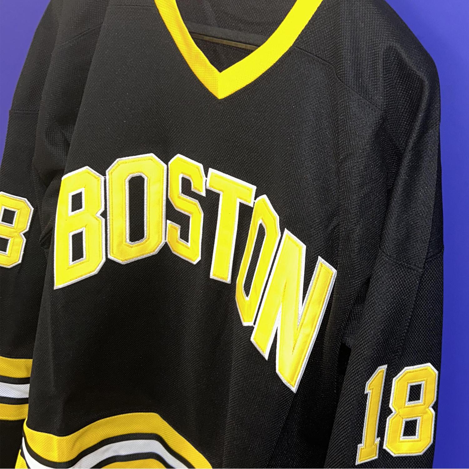 Boston Happy Gilmore 18 Adam Sandler 1996 Movie Stitched Men's Ice ...