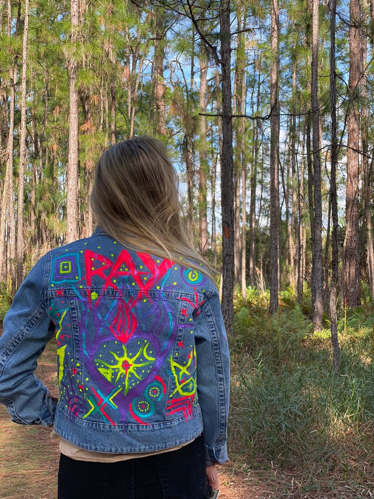Customized Christian Jacket Hand Painted Unique Design - Choose 3 Fluor ...