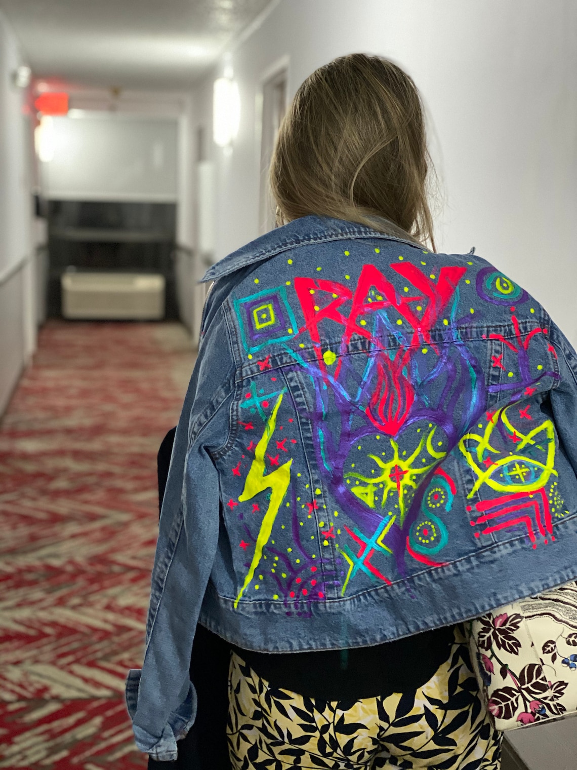 Customized Christian Jacket Hand Painted Unique Design - Choose 3 Fluor ...