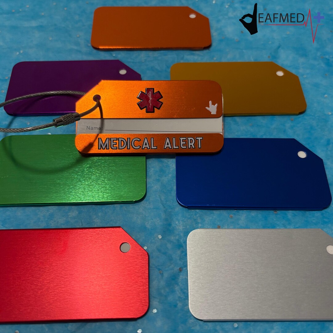 Personalized Medical Alert Accesstag – Custom Uv-printed Aluminum Tag ...